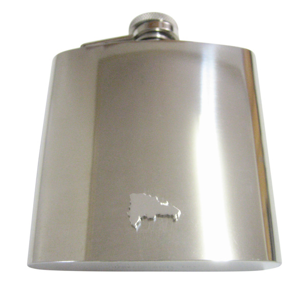 Kiola Designs | Other | Dominican Republic Map Shape 6oz Flask | Poshmark
